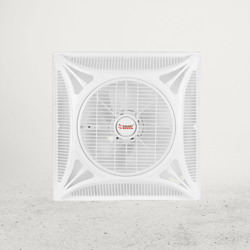 2′ X 2′ False Ceiling Fan Glossy White Remote Control – Smart Fans